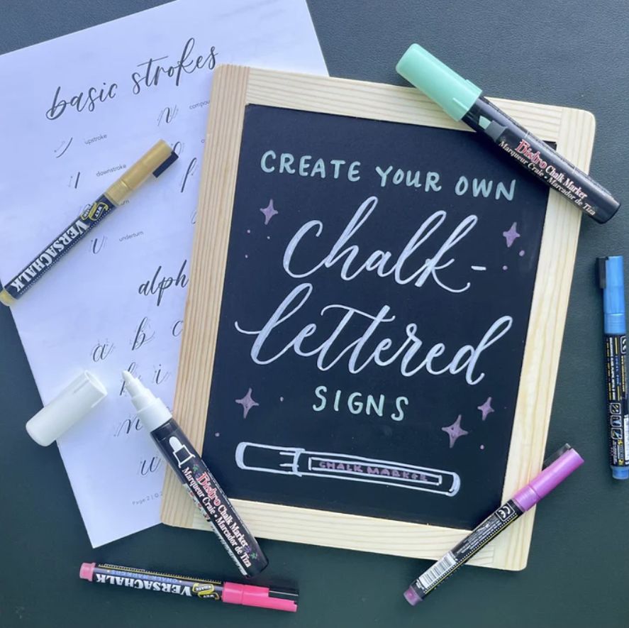 Hand Lettering Chalk Poster Hot Cocoa Season Hand Lettering Quote On