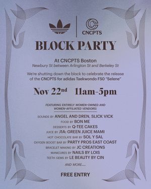 CNCPTS x adidas Block Party [11/22/25]
