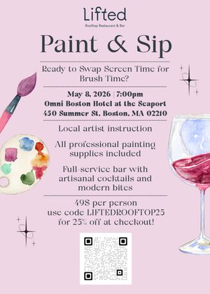 Paint Night at Lifted Rooftop Restaurant and Bar [05/08/26]