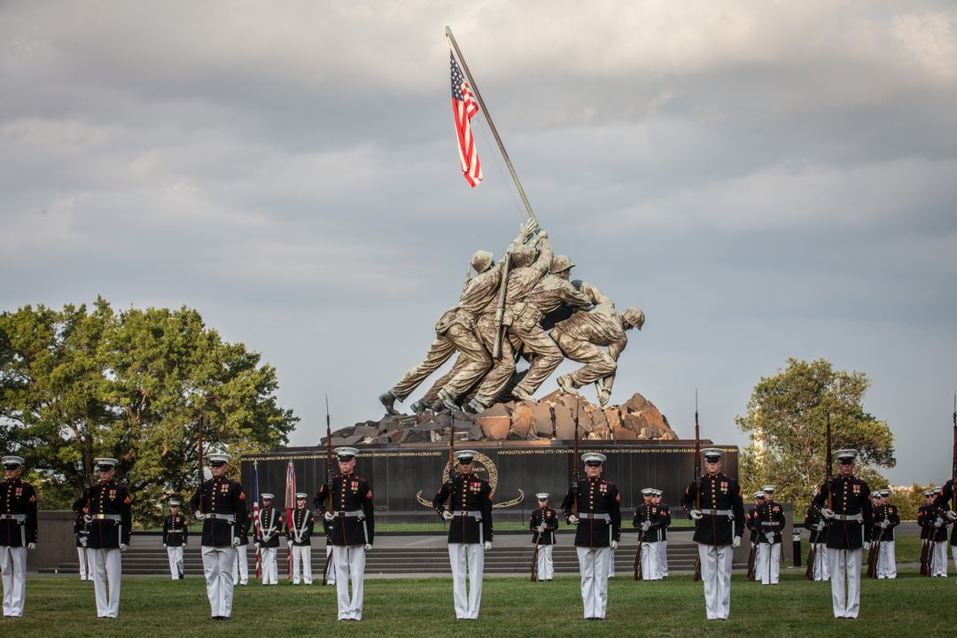 Sunset Parade at Marine Corps Memorial - Joyraft