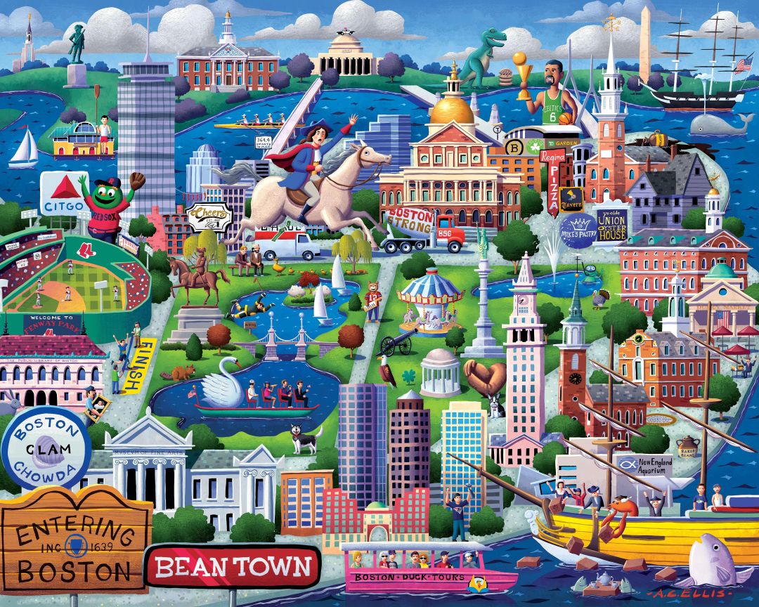 Boston 1,000 Piece Puzzle by Andy C Ellis - Joyraft