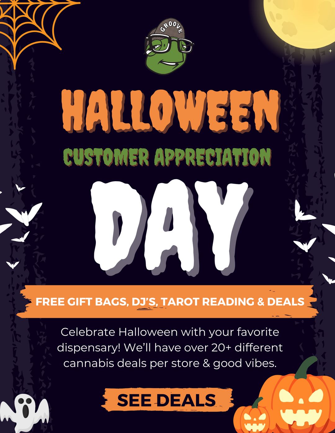 Halloween Customer Appreciation Day at Kush Groove Dispensary - Joyraft