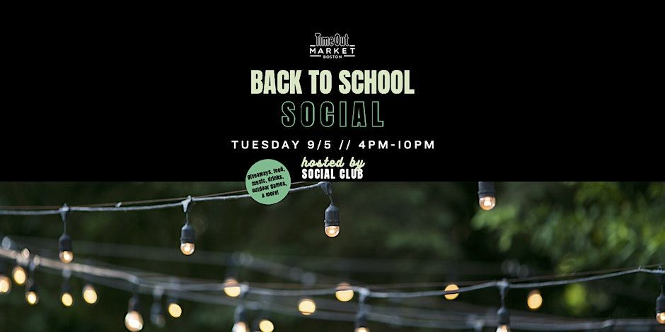 Time Out Back to School Social [09/05/23]