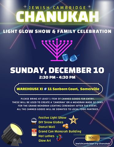 Chanukah Light Glow Show & Family Celebration [12/10/23]
