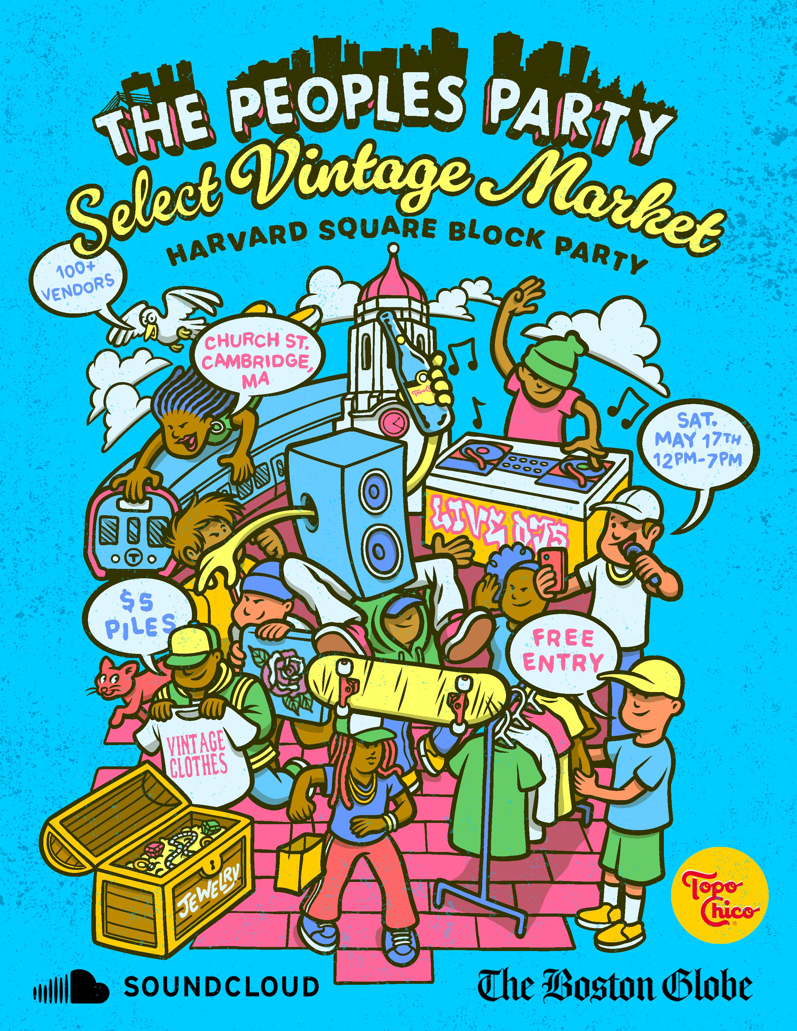 Block Party & Vintage Market @ Harvard Square | Select Markets [05/17/25]