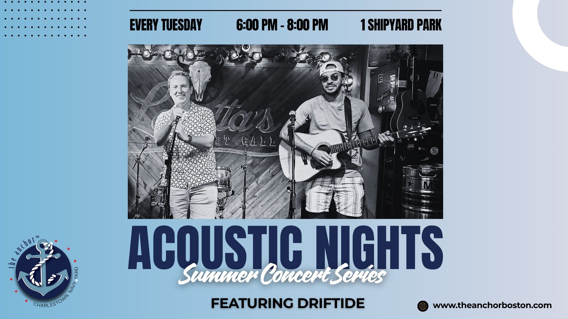 Acoustic Nights | Summer Concert Series at The Anchor [07/22/25]
