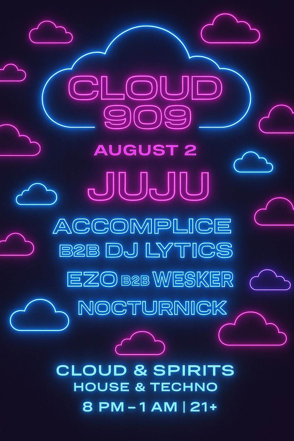 Cloud 909: House & Techno @ Cloud & Spirits [08/02/25]