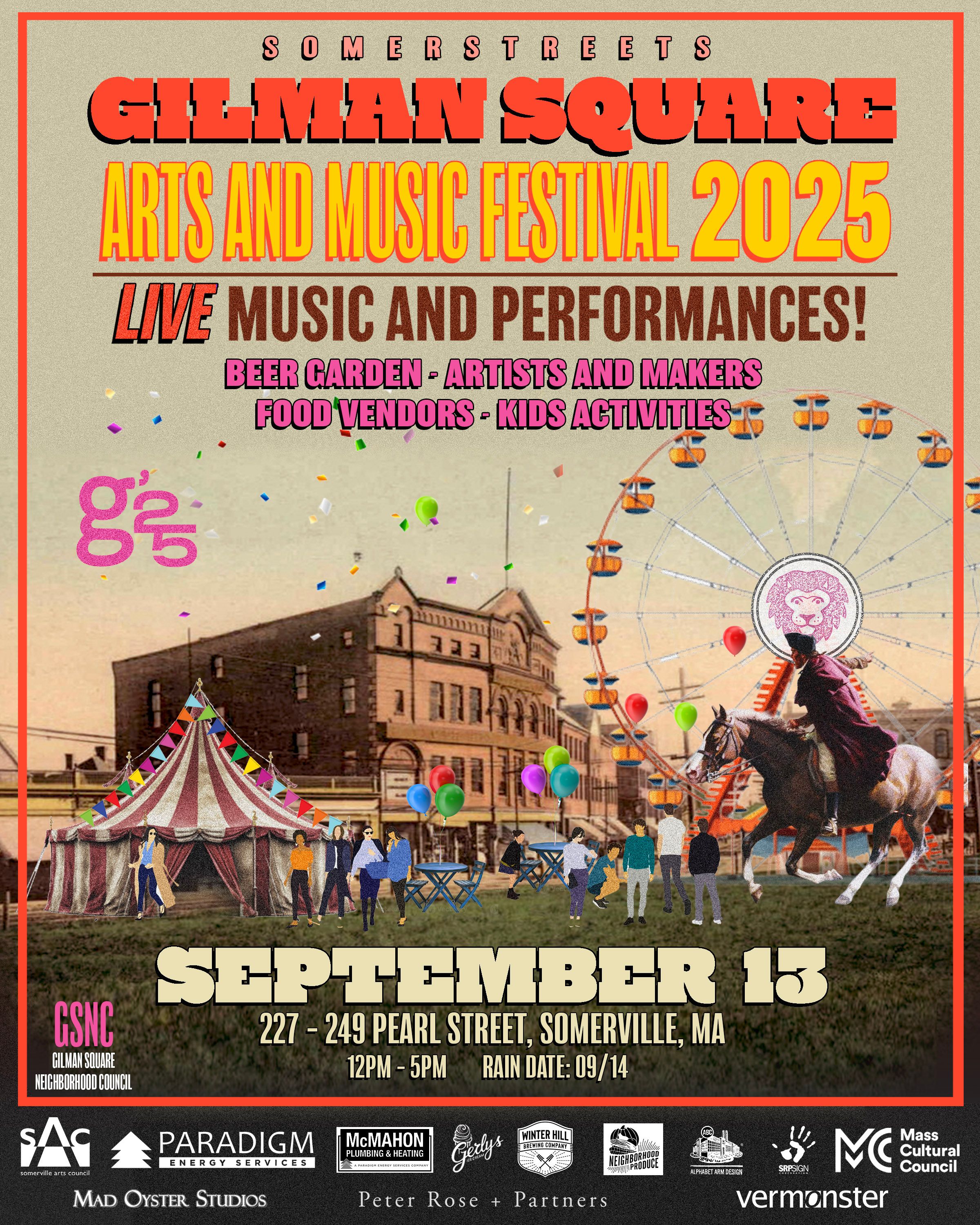 G'25: Gilman Square Arts & Music Festival [09/13/25]