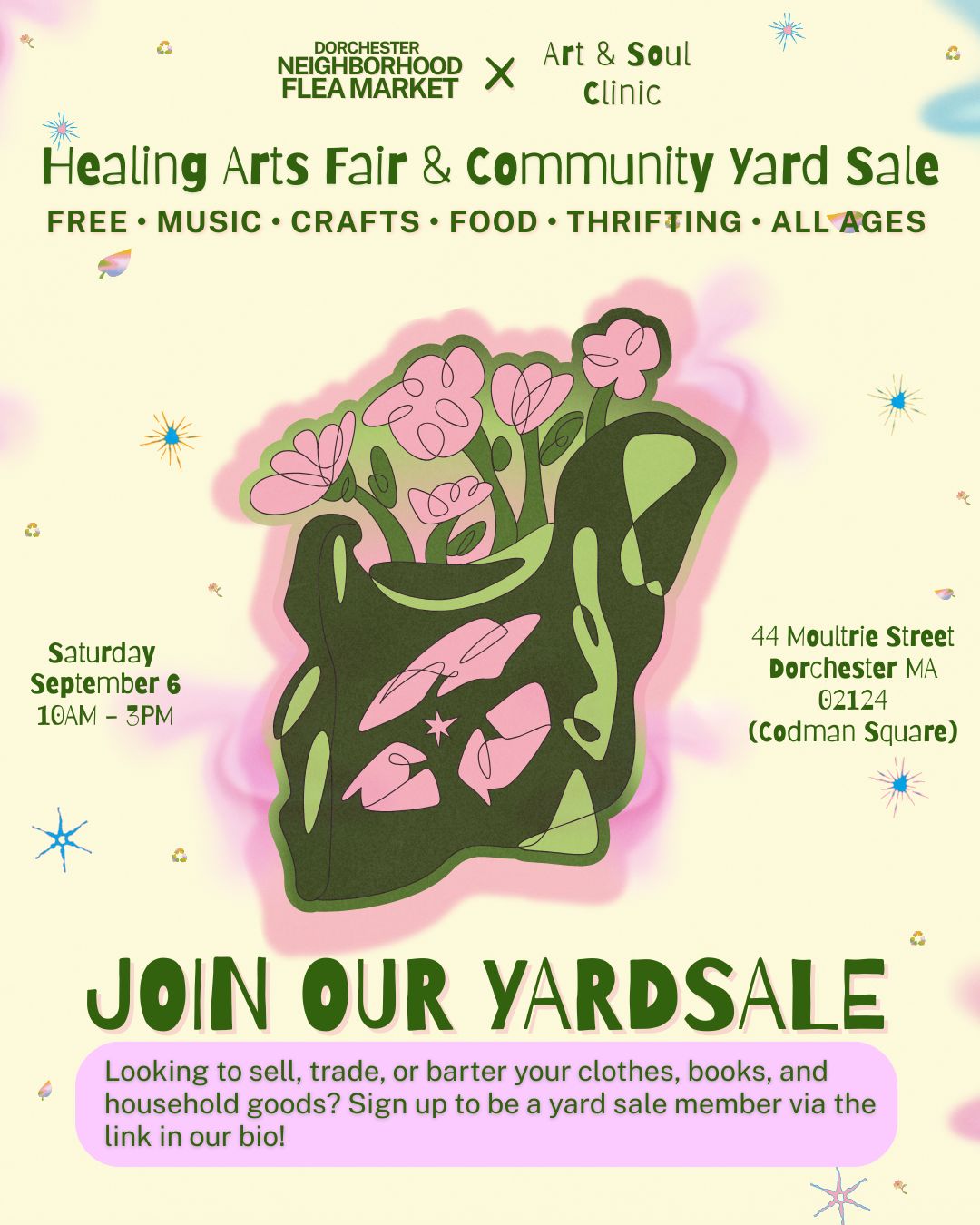 Art & Soul Clinic Healing Arts Fair X Dorchester Neighborhood Flea ...