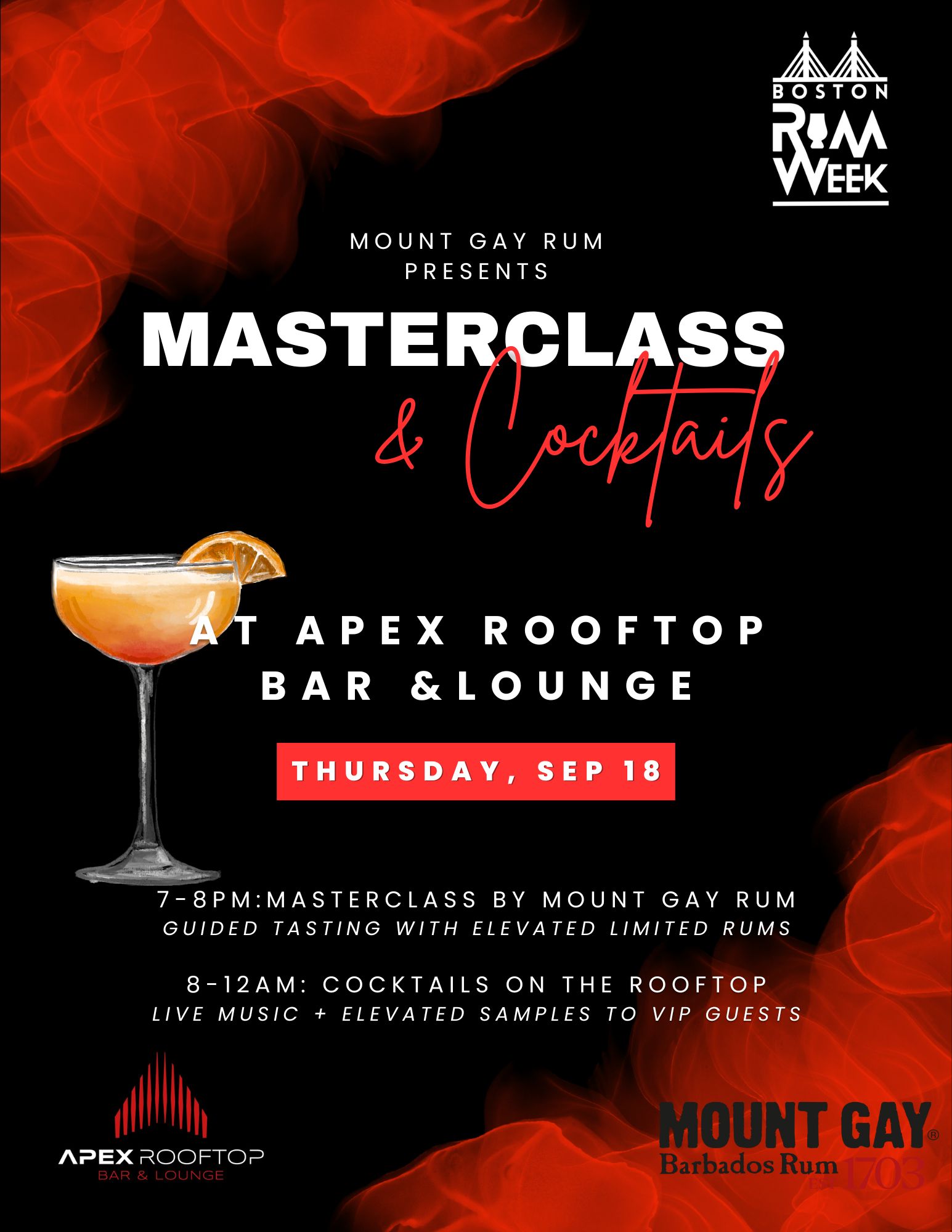 Rum Masterclass & Cocktails on the Rooftop [09/18/25]