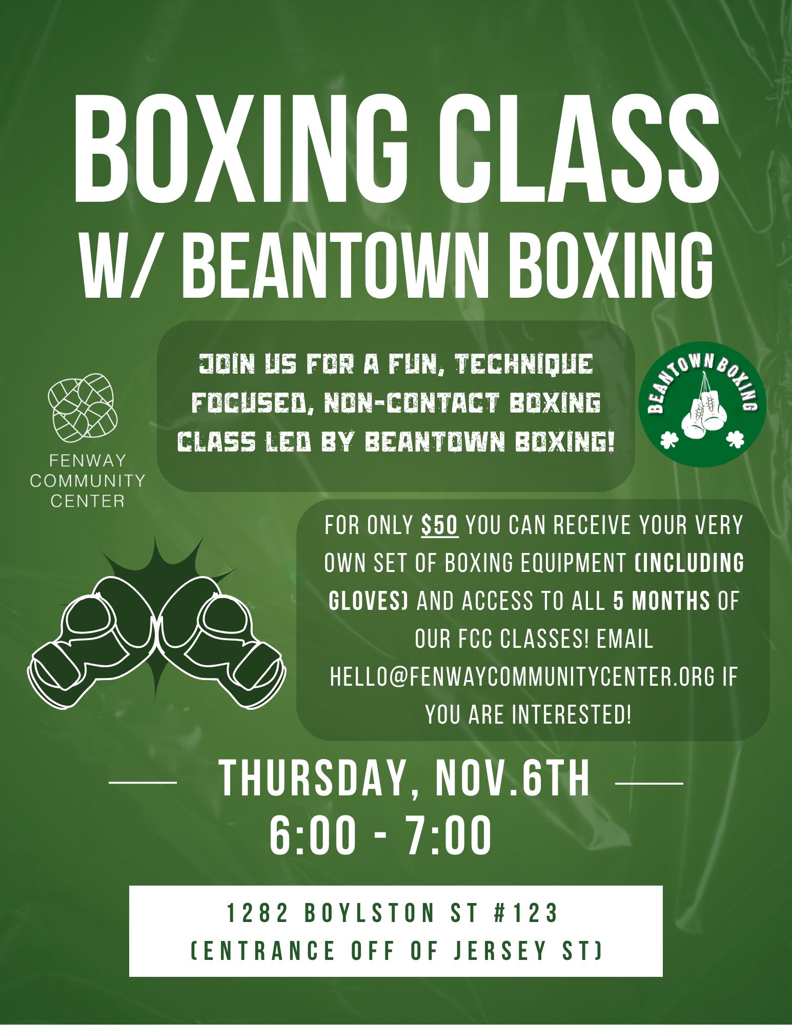 Boxing Class w/ Beantown Boxing [11/06/25]