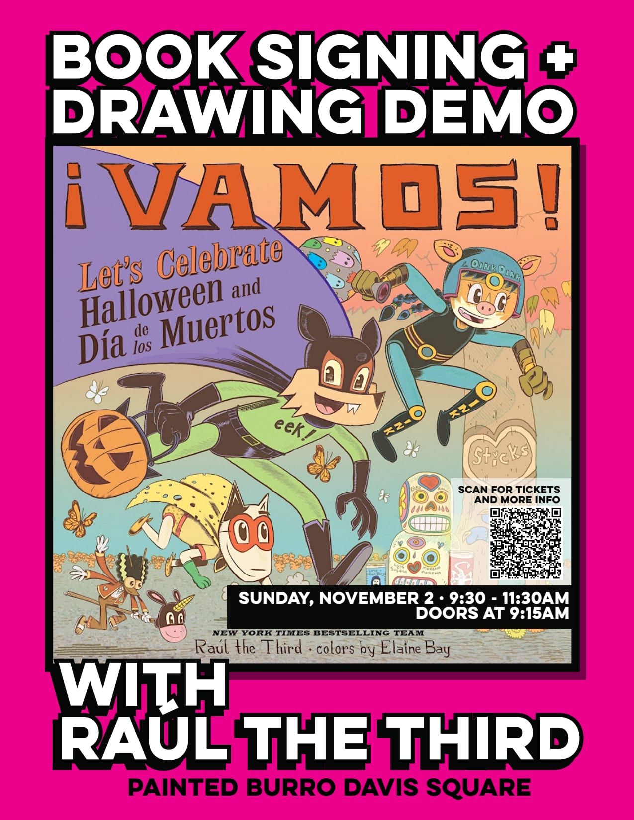 Book Signing + Drawing Demo by Author + Illustrator Raúl The Third [11 ...