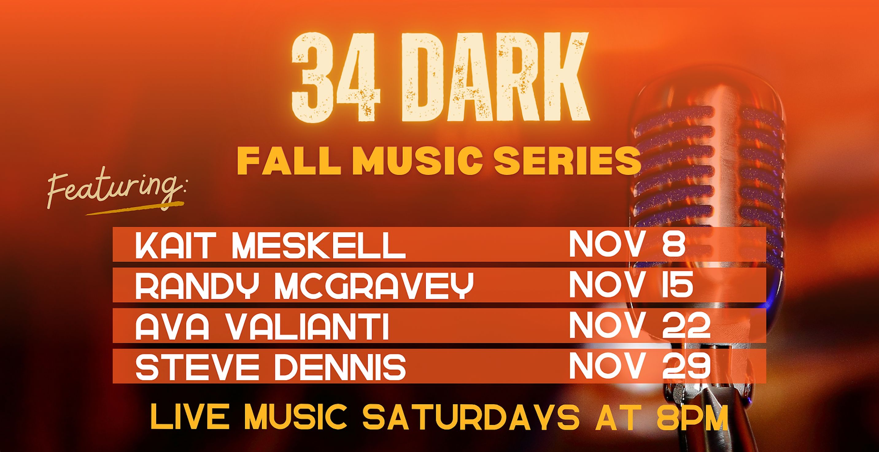 34 DARK Fall Music Series – November 22 [11/22/25]