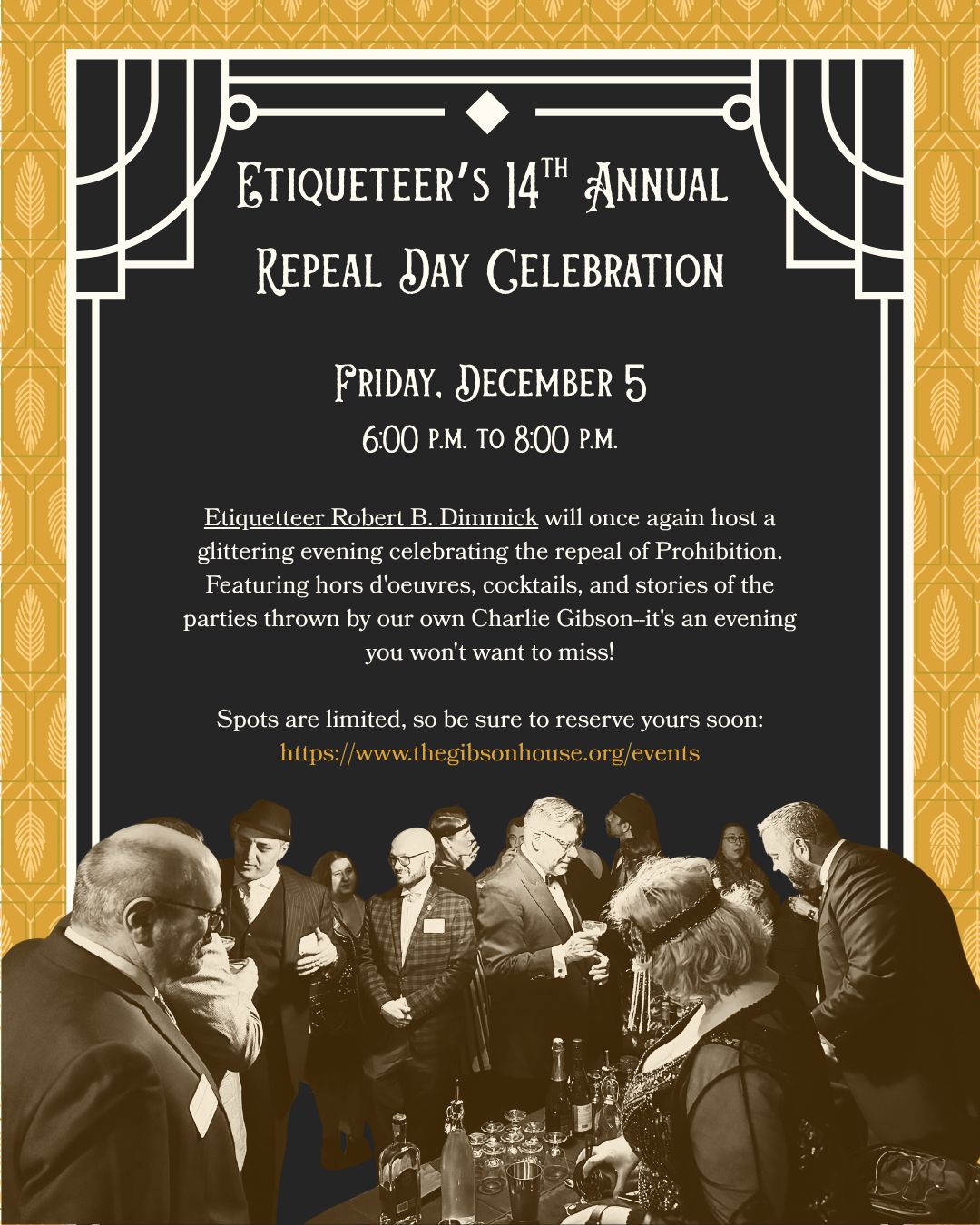 Etiqueteer’s 14th Annual Repeal Day Celebration [12/05/25]
