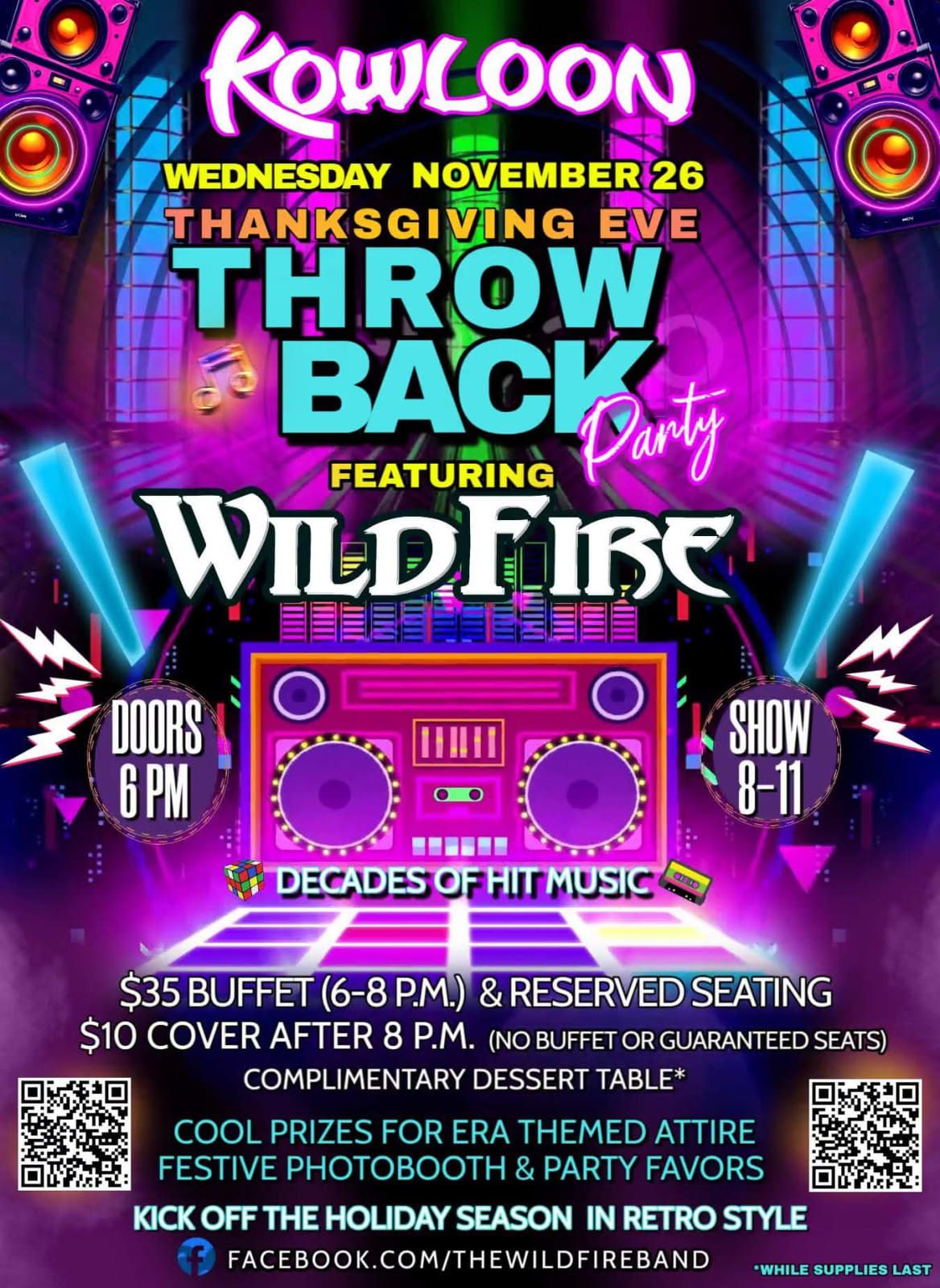 Kowloon Restaurant - Throw Back Party - WildFire [11/26/25]