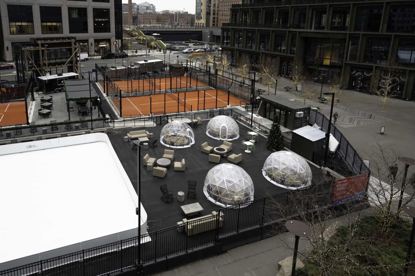 Ballers Boston Seaport Now Open: Ice Skating, Igloos, Fire Pits ...