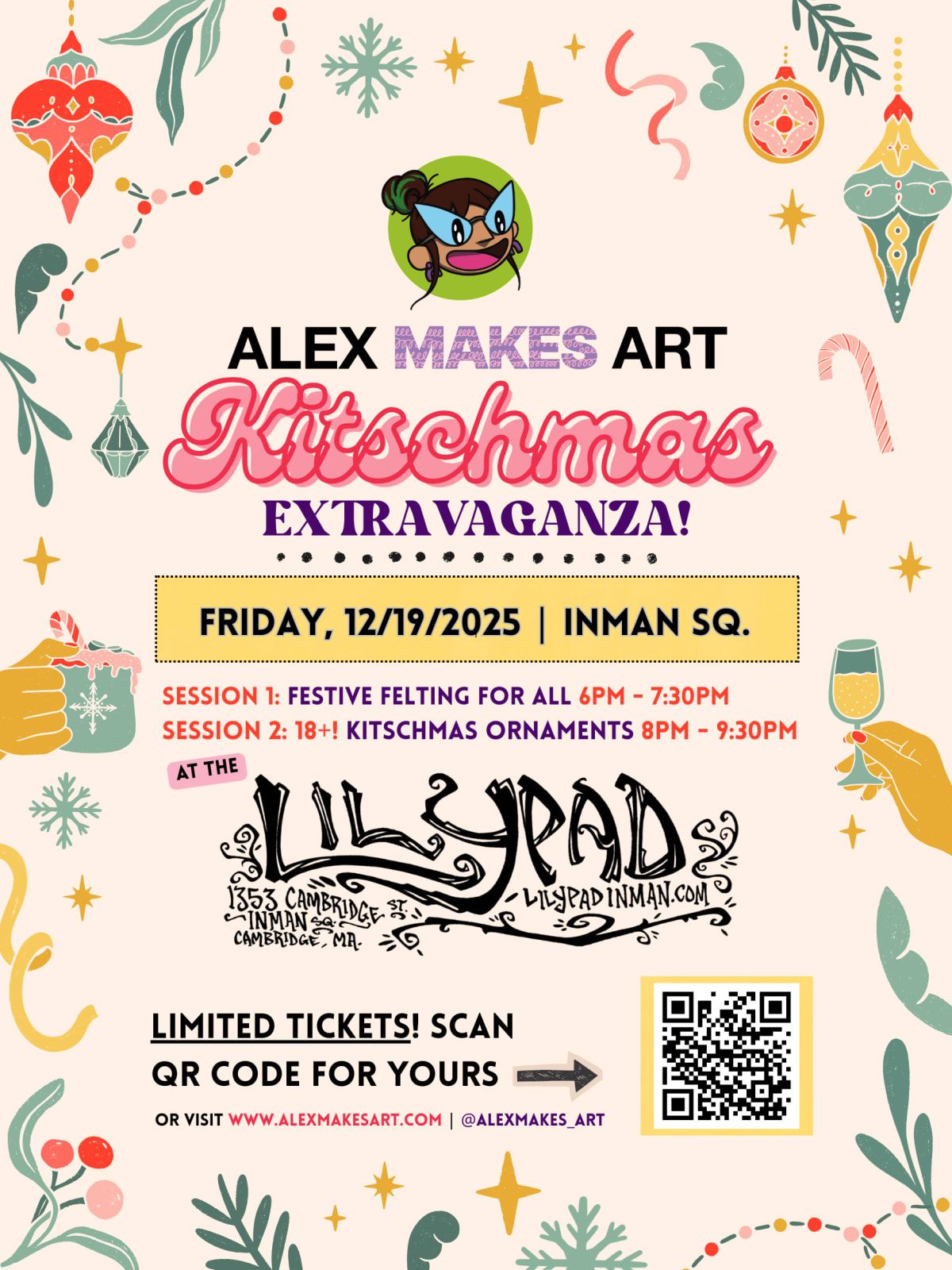 Kitschmas Extravaganza Edition — Double-Workshop Pass with Alex Makes ...