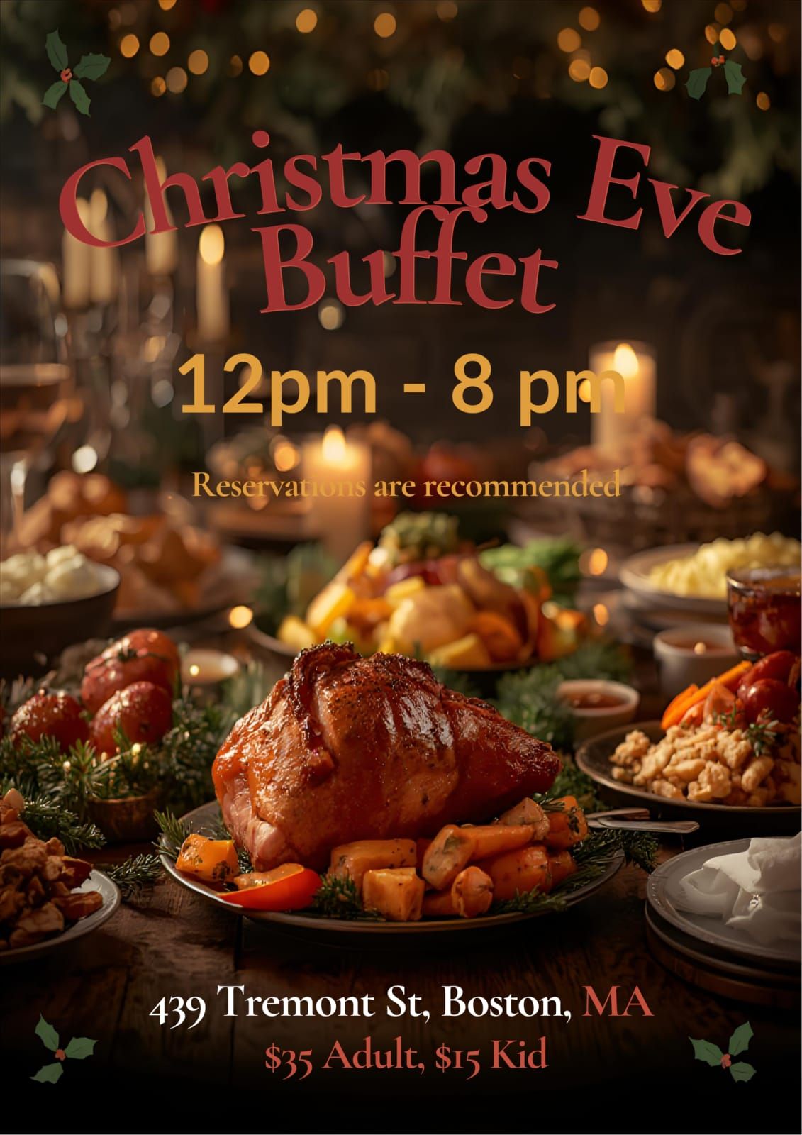 Boston Christmas Eve Buffet [12/24/25]