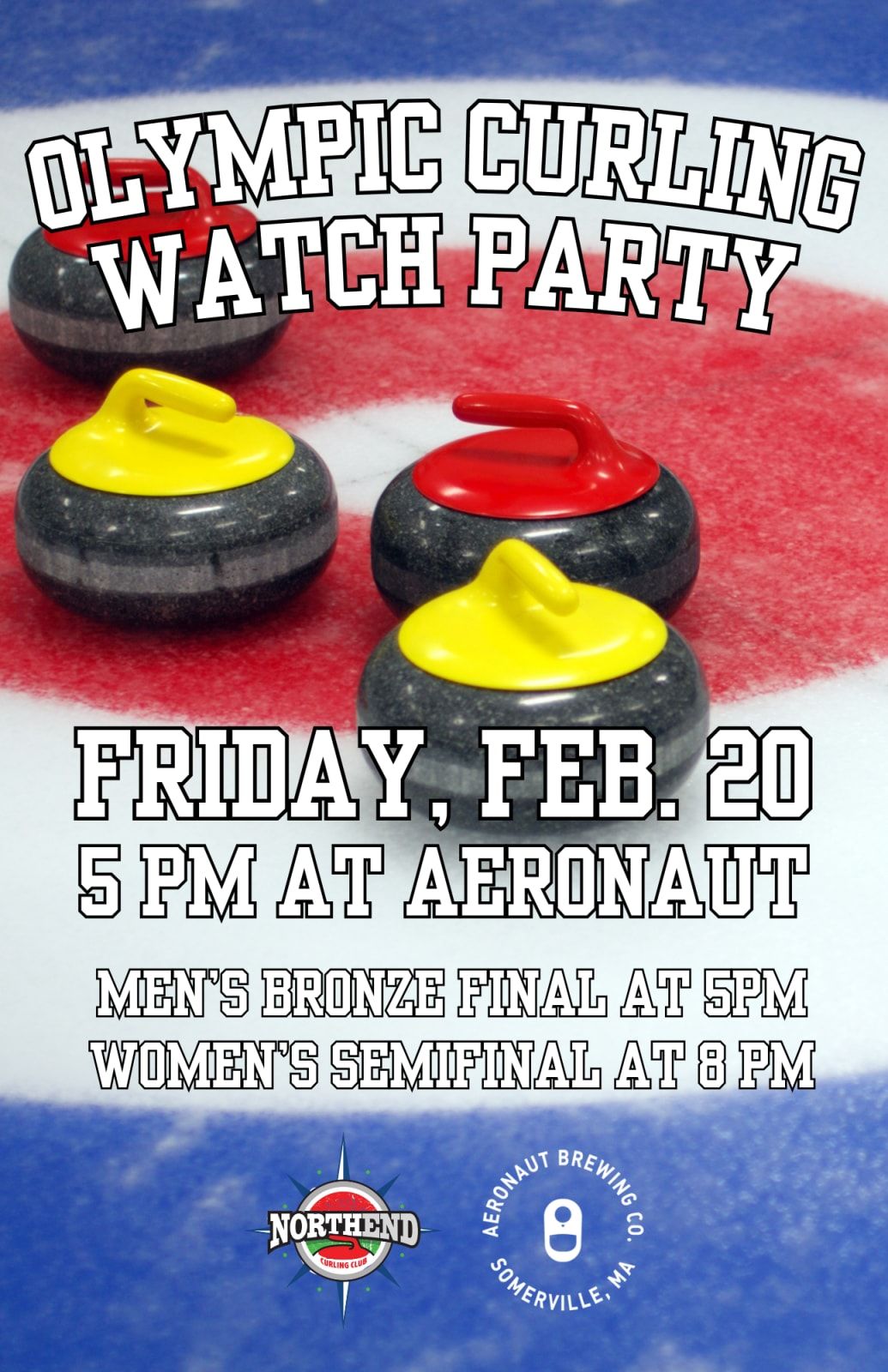 Watch Olympic Curling with the North End Curling Club! [02/20/26]