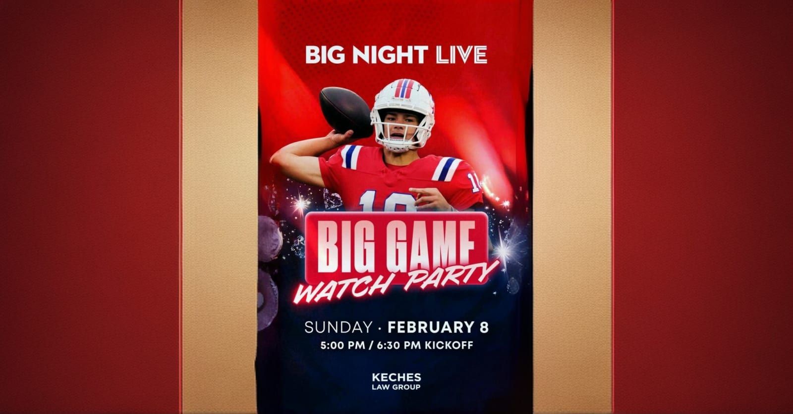 Big Game Watch Party at Big Night Live [02/08/26]