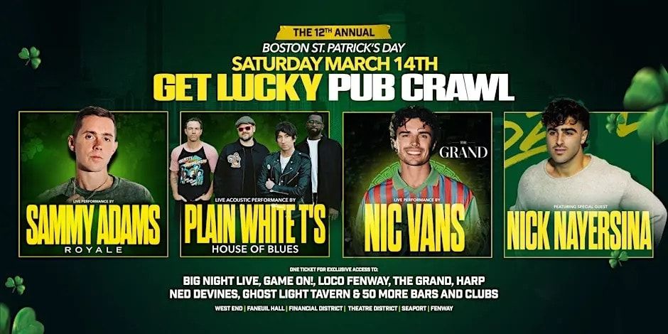 Get Lucky Pub Crawl: Boston's Original Saint Patrick's Day Bar Crawl ...