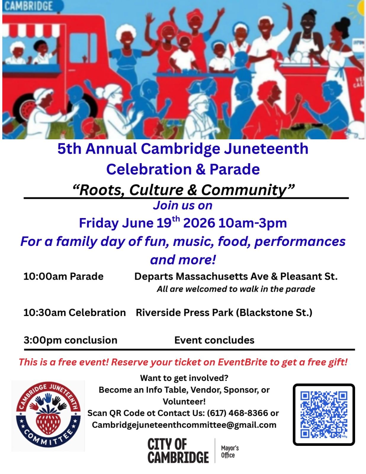 5th Annual Cambridge Juneteenth Celebration and Parade [06/19/26]