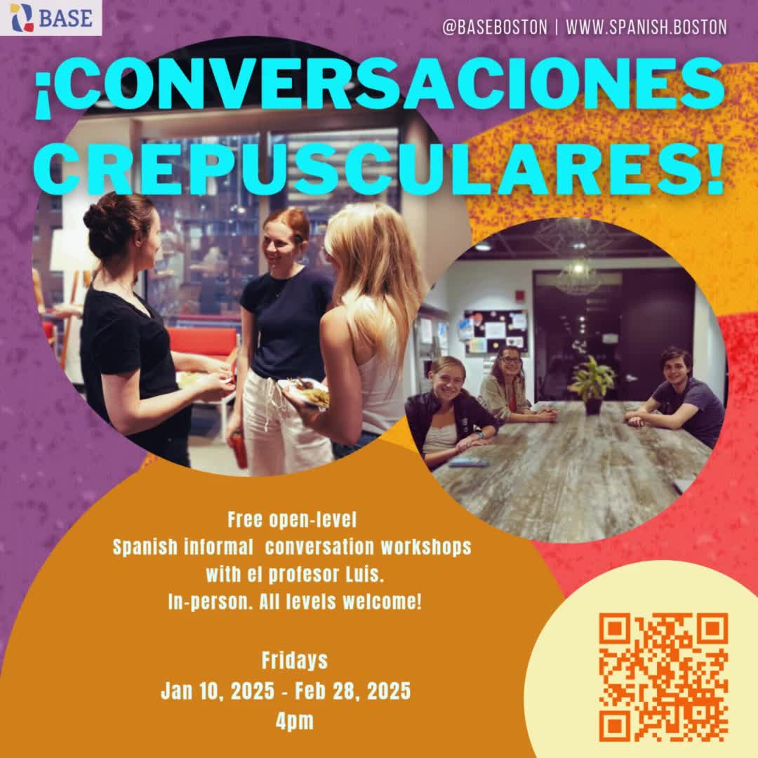 ¡Conversaciones Crepusculares!: free in-person Spanish convo practice ...
