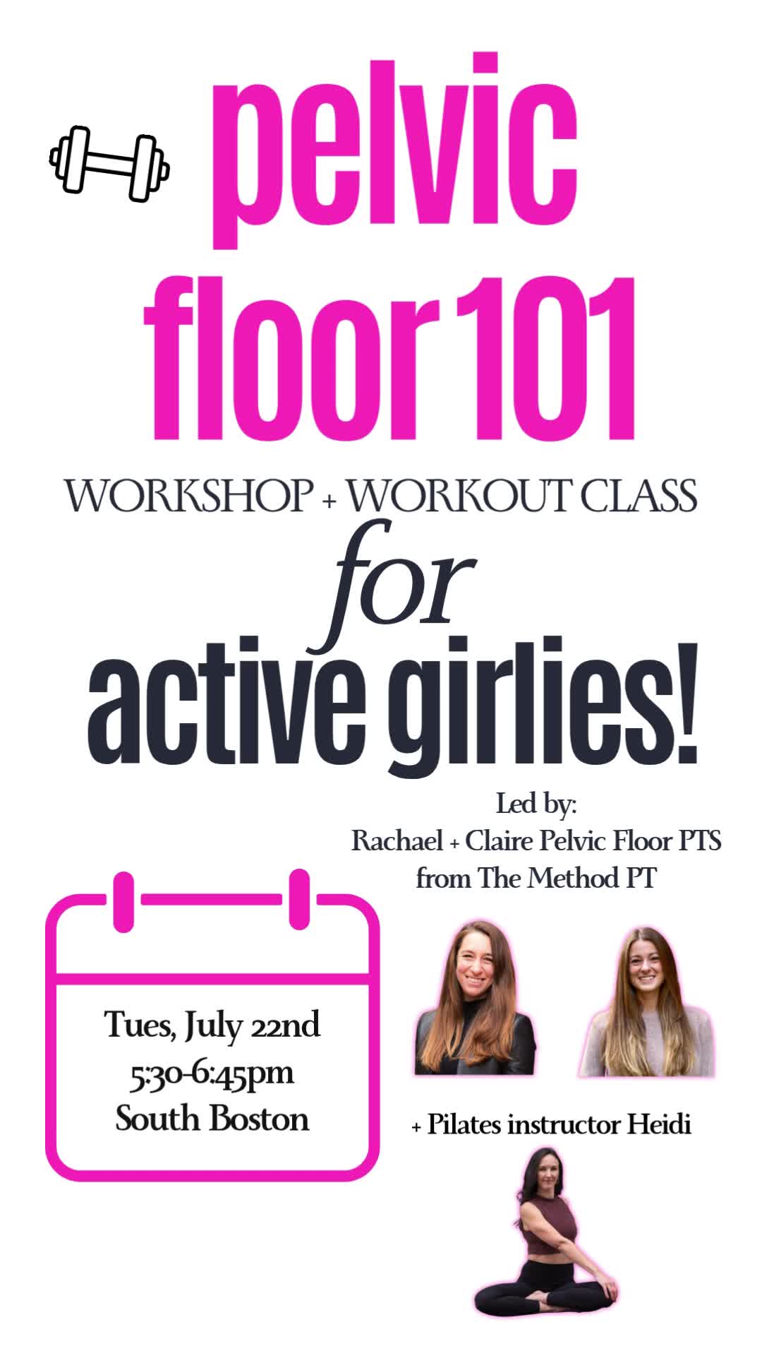Pelvic Floor Workshop for Active Girlies [07/22/25]